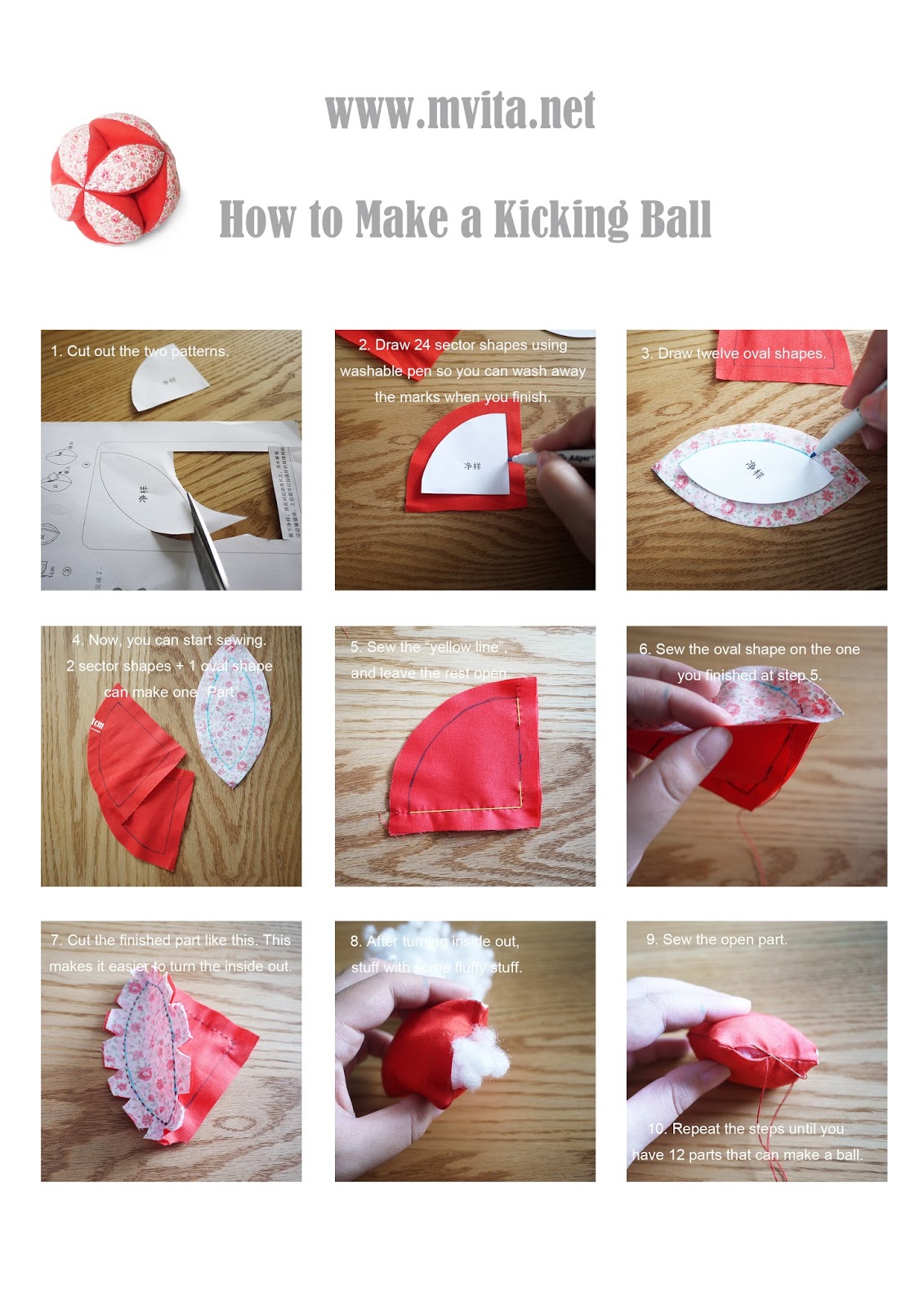 M.Vita Montessori Materials: How to make a Montessori Kicking Ball