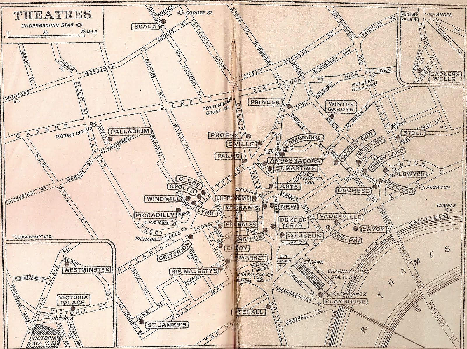 mappa moo'di - moo de flâneur's map collection: Theatreland in London