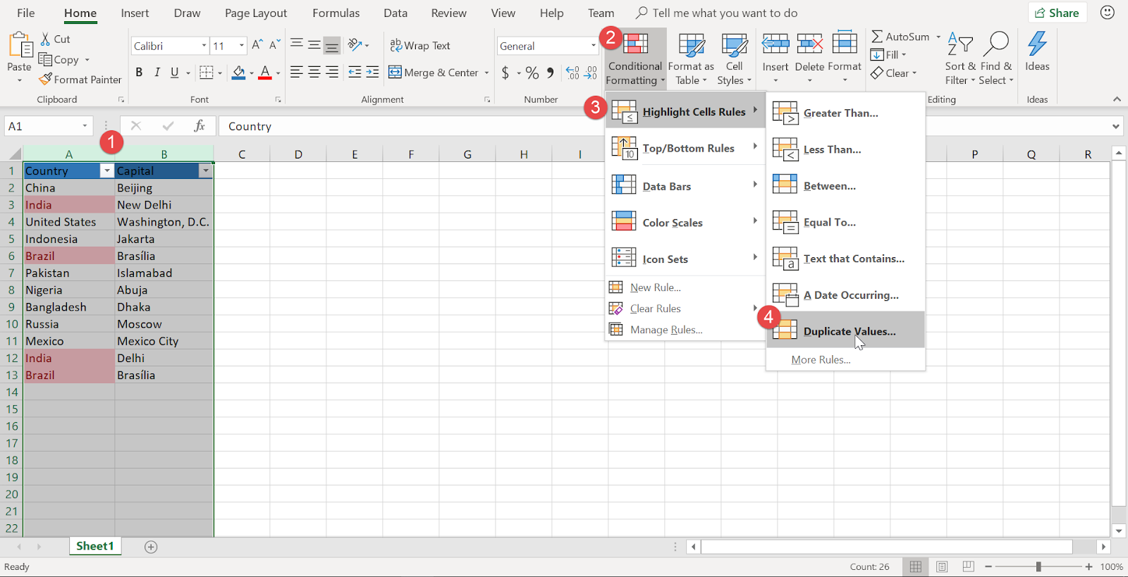 Find Duplicate Row in Excel - Part 2