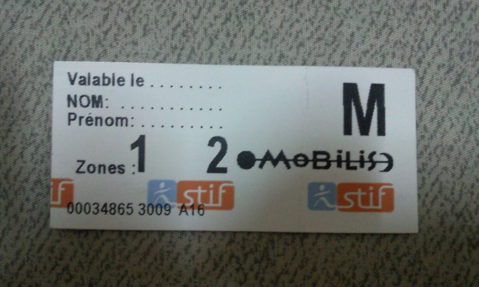 Humaira Hadi: Travel: Paris - Metro dan Mobilis Card