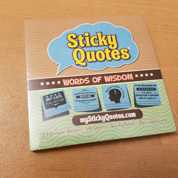 Barefoot and Loving It: Sticky Quotes Sticky Notes