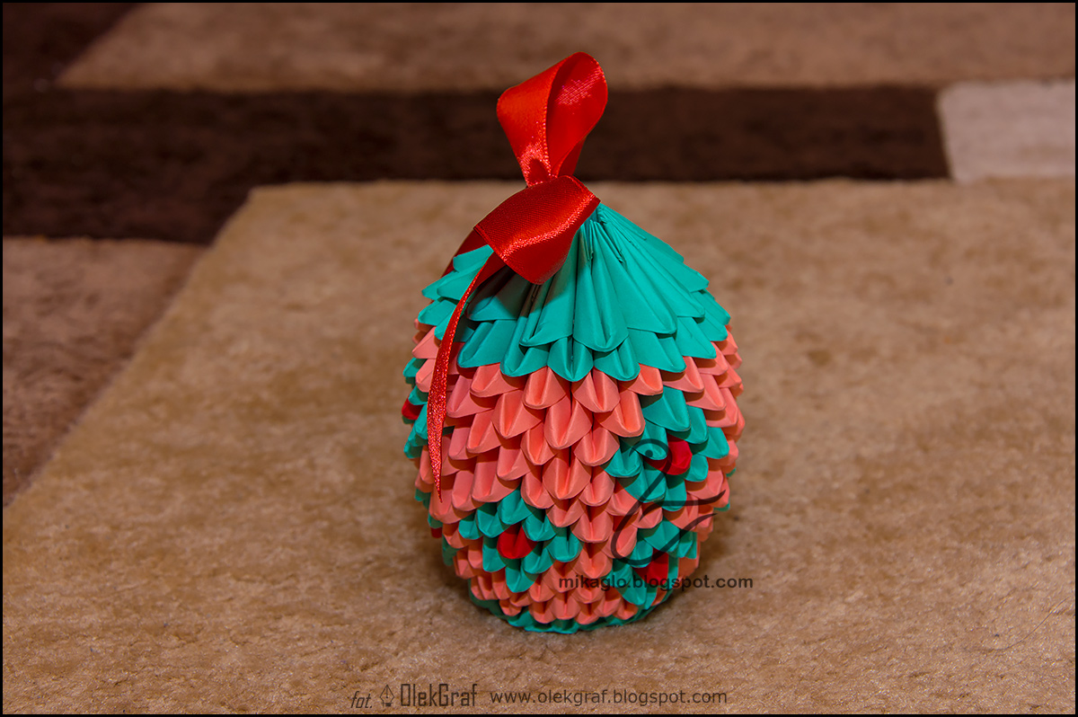 Origami 3d - mikaglo: 639. Bombka z origami / 3d origami christmas bauble