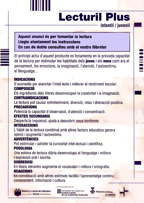 punt de llibre gabriel ferrater: El prospecte dels medicaments II