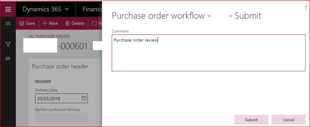 Purchase order workflow PO Creator - Workflow Part 2 - Dynamics 365