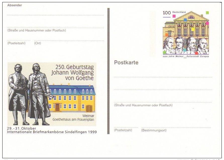 Napoléon Art et Philatélie: Goethe, Johann Wolfgang von (1749-1832)