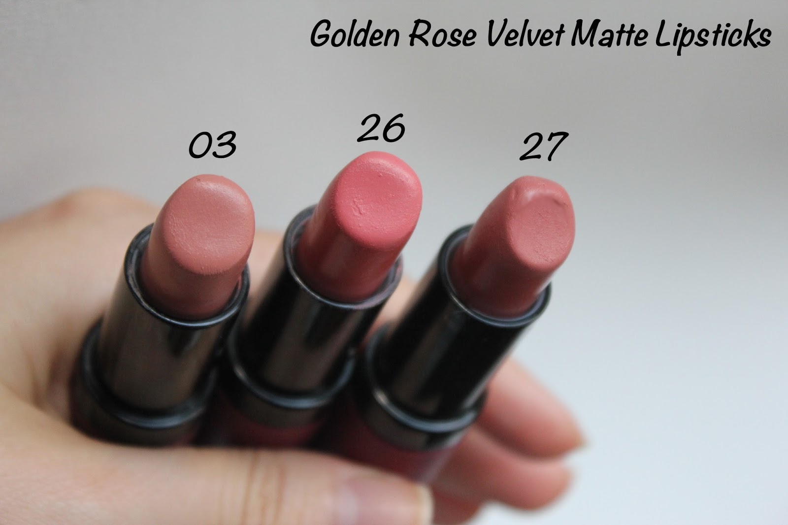 Bayan Bakımlı: Golden Rose Velvet Matte Rujlar 03, 26 ve 27