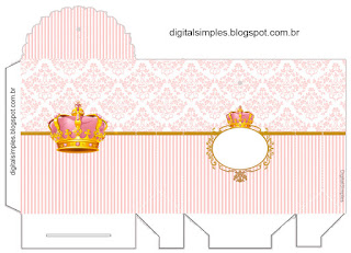 Golden Crown in Pink: Free Printable Boxes. - Oh My Baby!