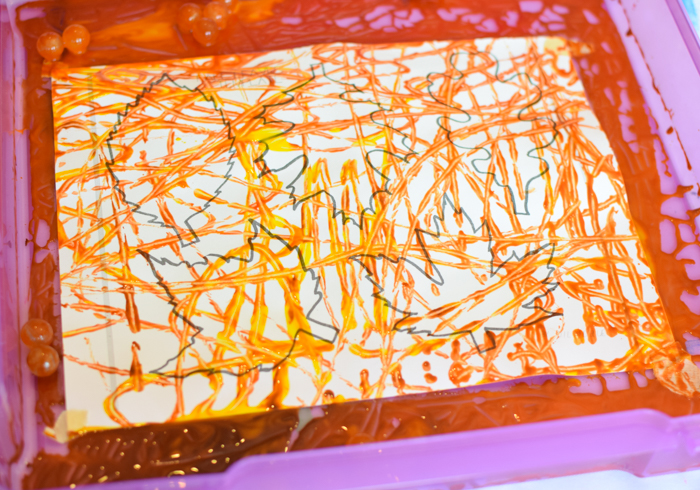 Marble Painted Leaf Garland | What Can We Do With Paper And Glue