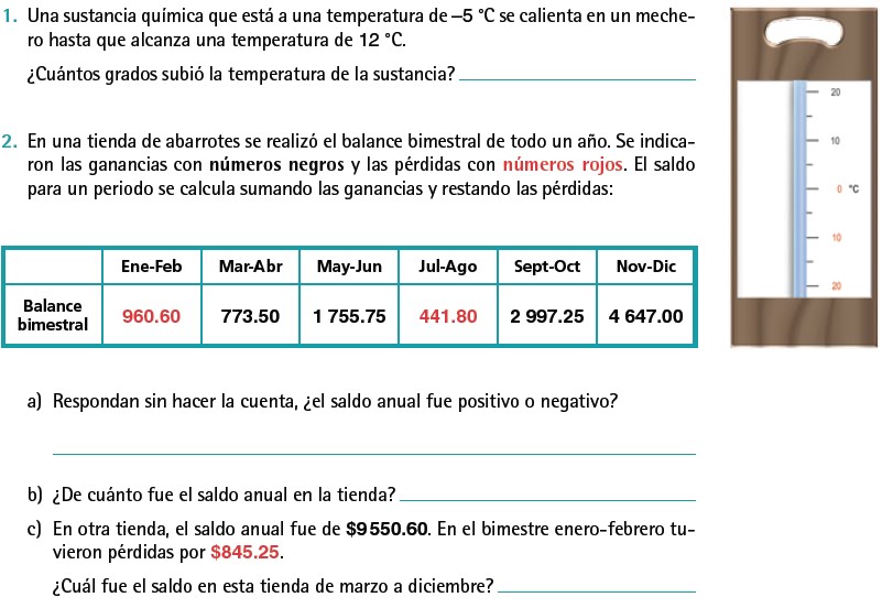 Mate 2 Secundaria: 01 Operaciones de números con signo