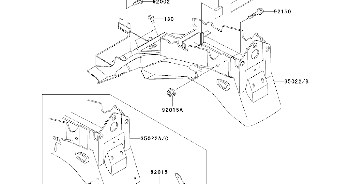 Kawasaki ER5 Part Diagrams: Fenders