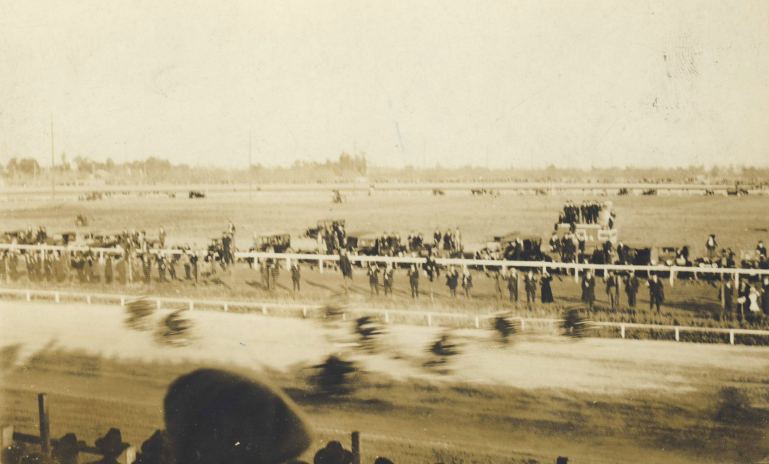 Fast is fast...: Early dirt track race.