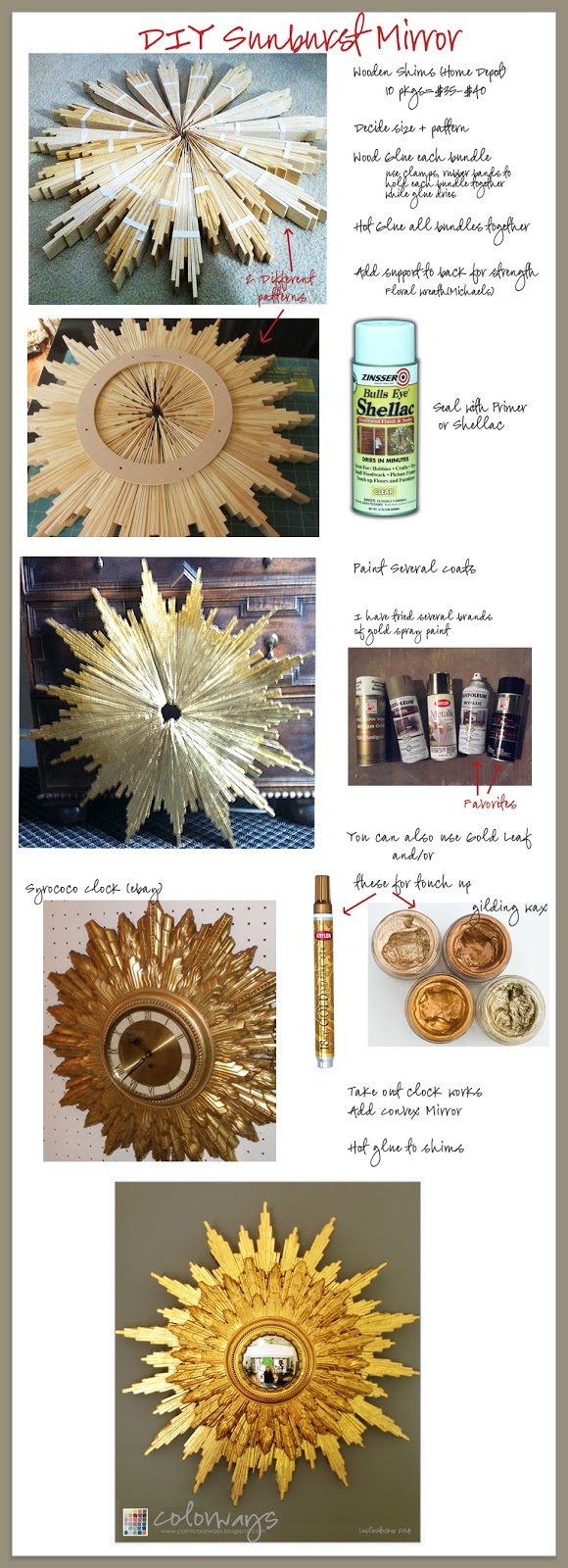 Colorways: DIY Sunburst Mirror Follow-up