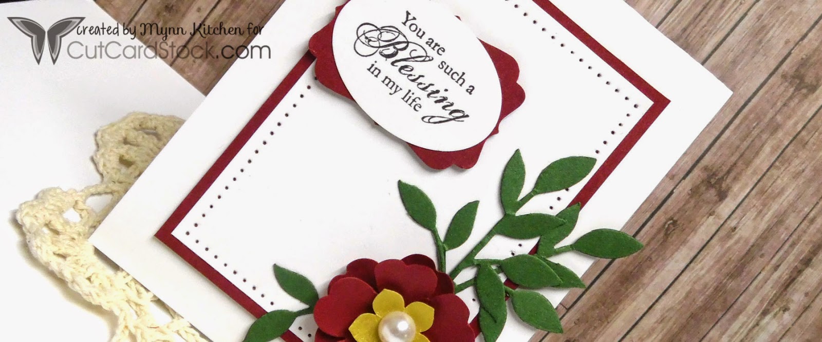On A Stampage...: CutCardStock: Shaped Flower Card