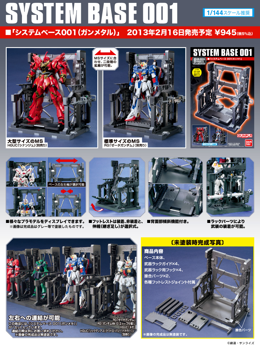 GUNDAM GUY: Builders Part System Base 001 [Gun Metallic] - Released in ...