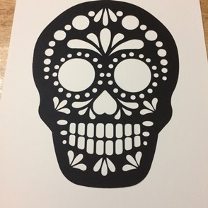 NY Star Cards: Iron Craft 2016 Challenge #21--Paper Cut Sugar Skulls