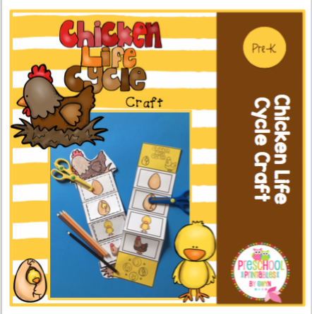 Chicken Life Cycle Craft ~ Preschool Printables