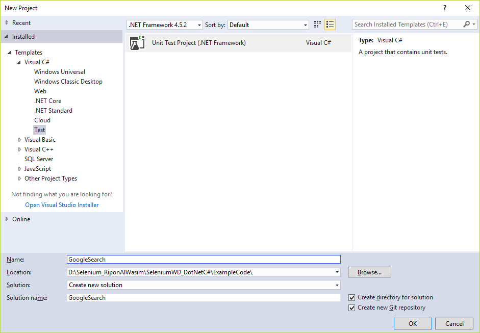 Ripon Al Wasim: How to set up Selenium WebDriver .NET C# project with ... Ripon Al Wasim: How to set up Selenium WebDriver .NET C# project with ...