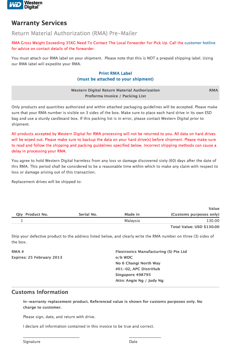 What 3.0: WD 硬碟 RMA 流程