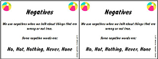Liz's Speech Therapy Ideas: Summer Sun Negation Unit