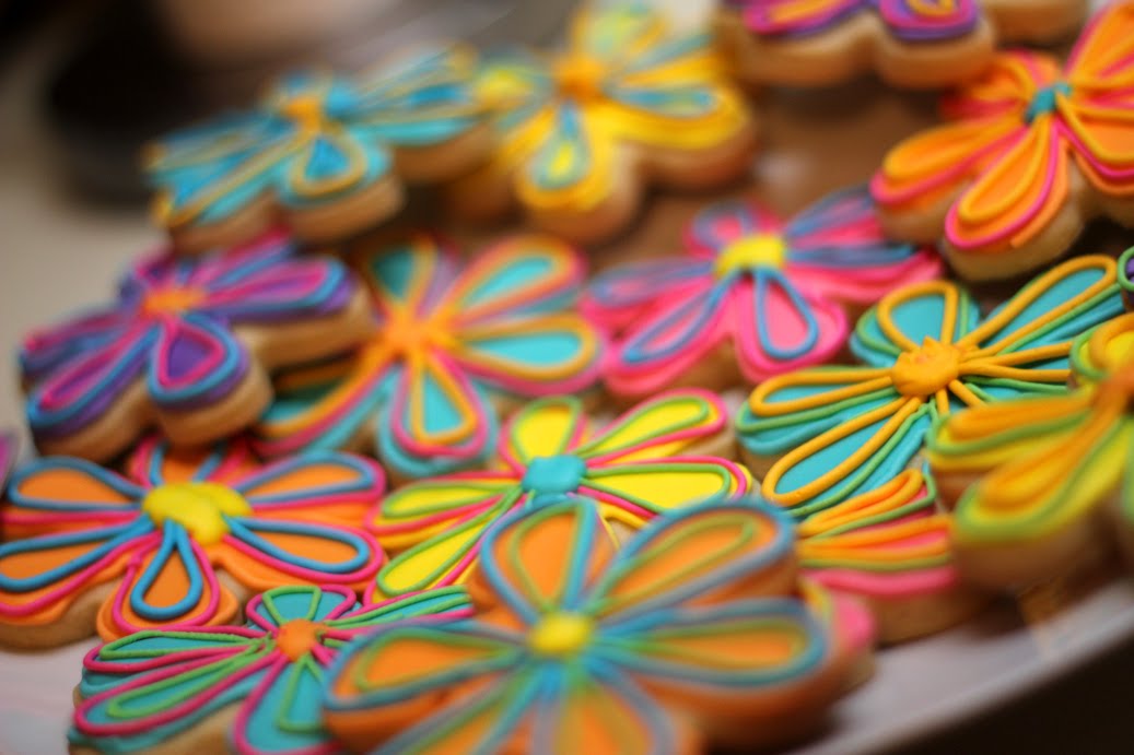 Lone Stars and Stripes: gray day, bright cookies