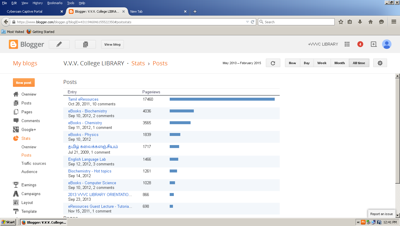 V.V.V. College LIBRARY: 02/01/2015 - 03/01/2015