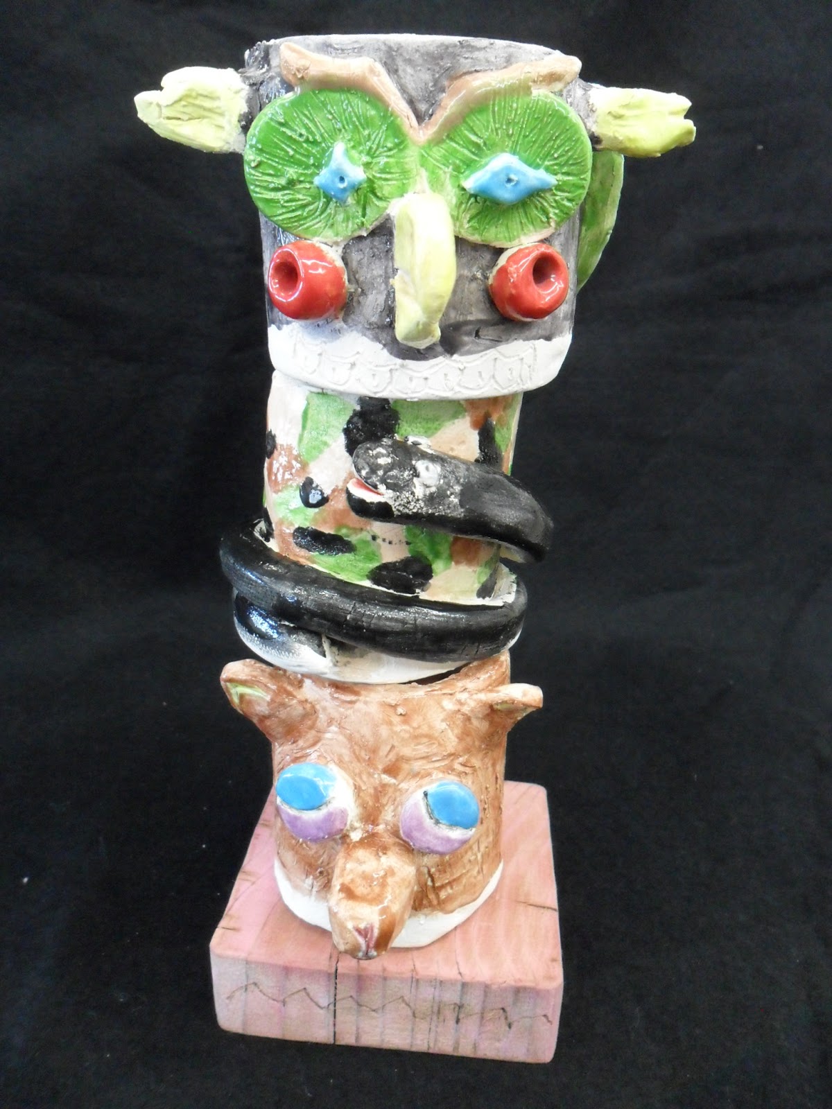 TCDS Art Department : 8th Grade Ceramic Totem Poles