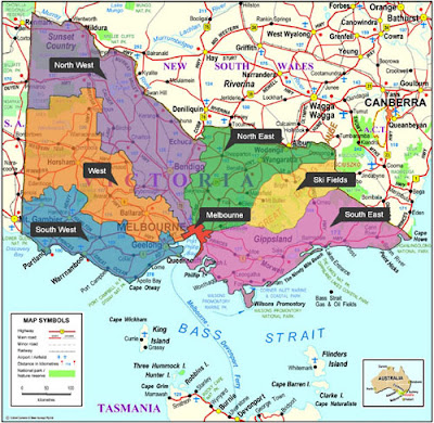 Victoria Map Pictures | Map of Australia Region Political
