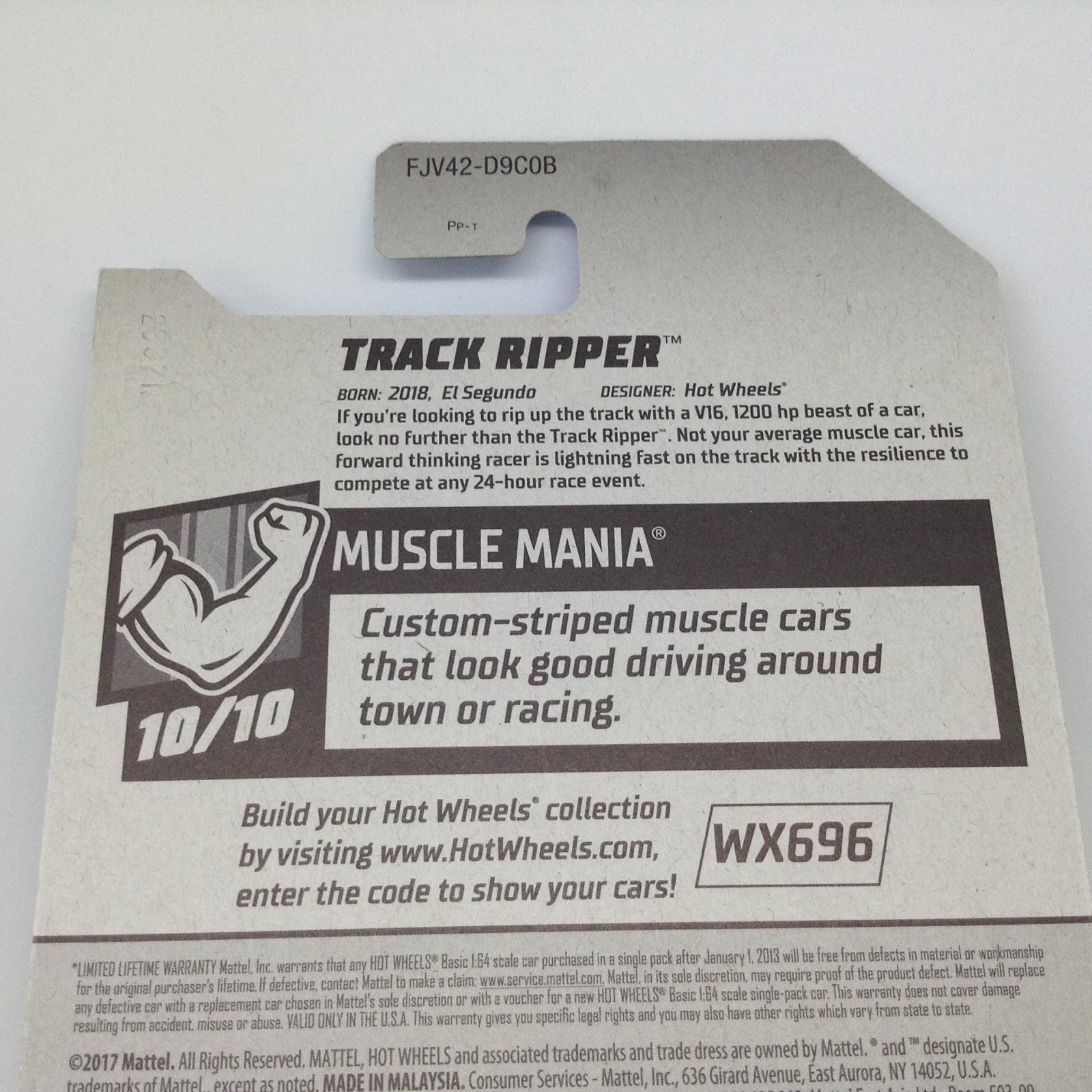 JULIAN'S HOT WHEELS BLOG: Track Ripper (New for 2018! - Muscle Mania)