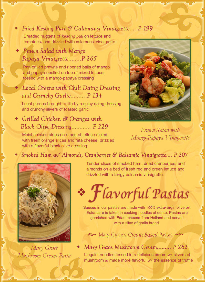 Simple Pleasures: Resto : Mary Grace Cafe