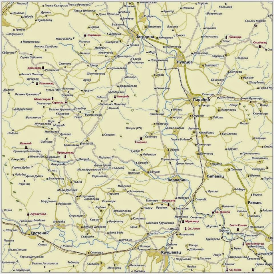 Varvarin u reči i slici - FAZA IZRADE !!!: Naš kraj na mapama - 004