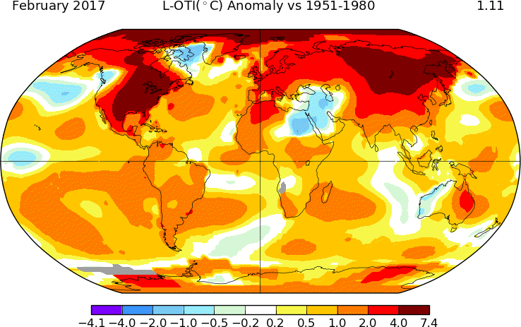 Second hottest March on record - NASA global temperature update with ...