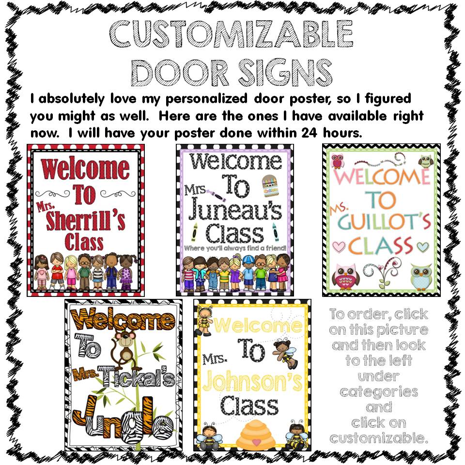 Customizable Door Signs | OCD in Elementary