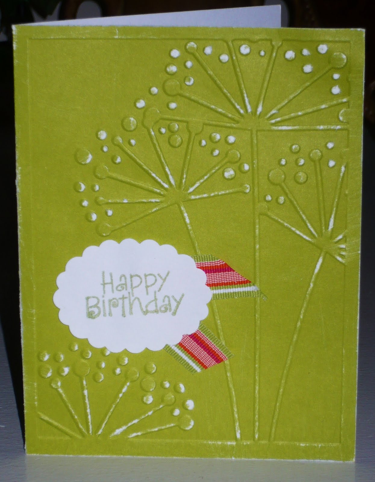 stamping muses: Embossing Folder Birthday Card