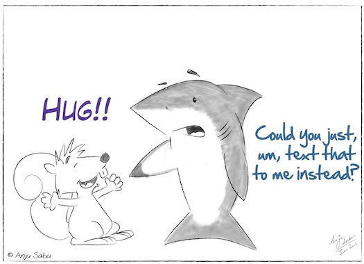 "Oh, Dakuwaqa!" - The Shark comics and cartoons: I think we should hug now.