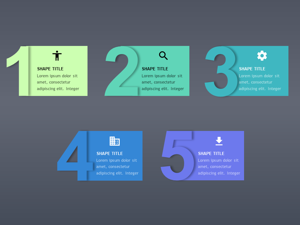 Big Number Label Array PowerPoint Templates - PowerPoint Free