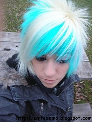 Emo Hair Style (Blue) | Emo | Screamo