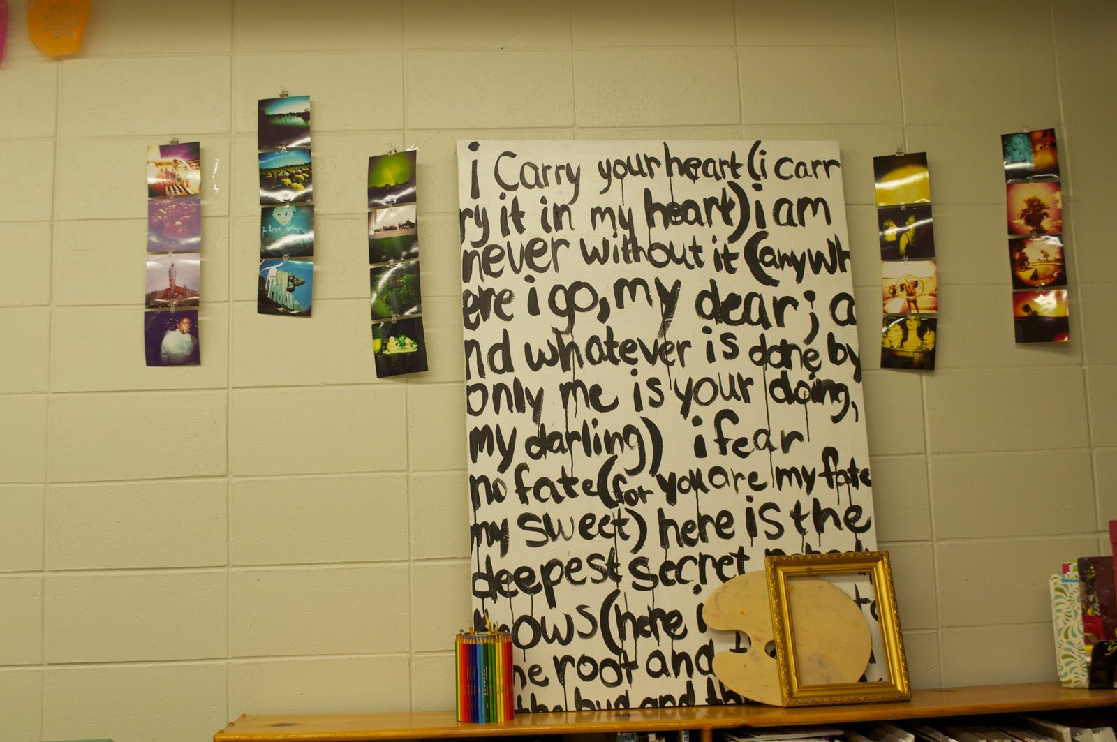 This Little Blog of Mine....: Large Painting with words {Addict}