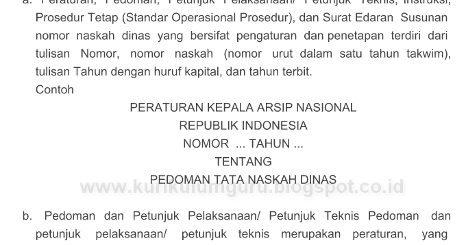 PERATURAN PENULISAN NOMOR INDEKS SURAT DINAS - Kurikulum Guru