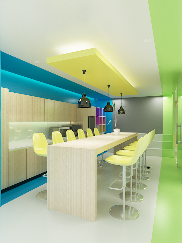 INTERIOR DESIGN : Breakout / Pantry Office Design Ideas : 3Ds Max Setting