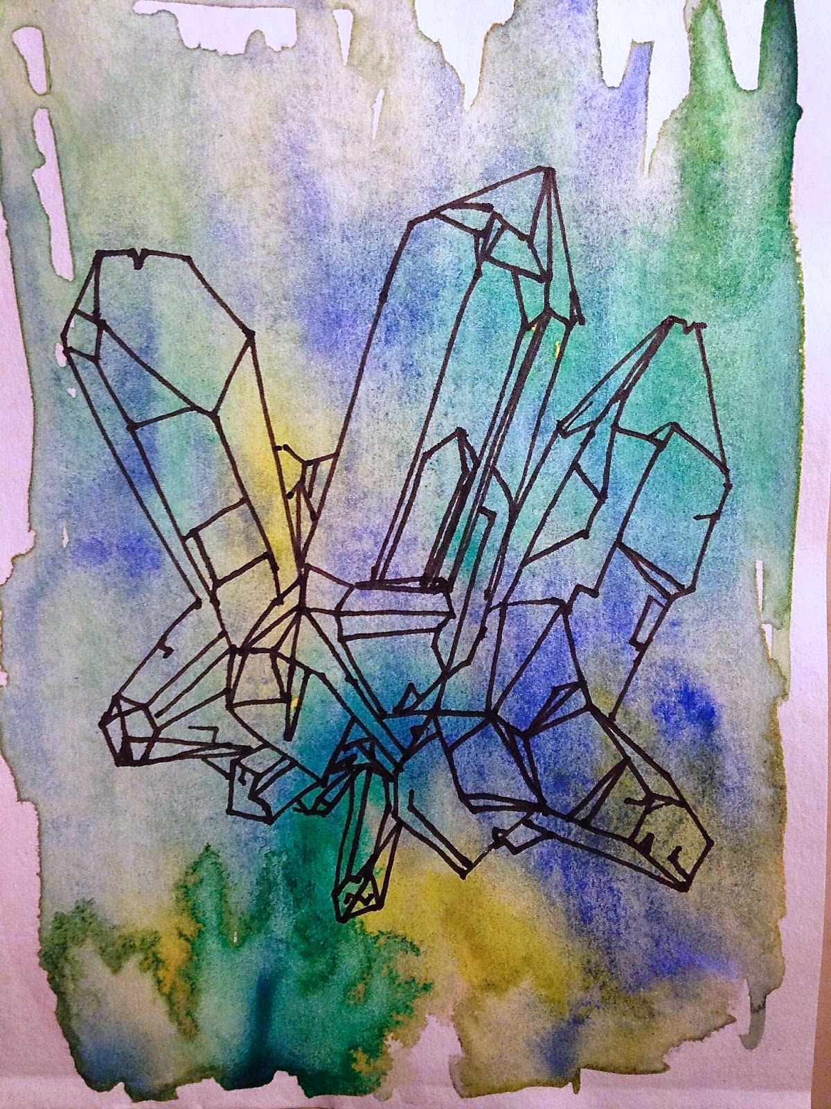 pea green girl: Multi-faceted line drawings