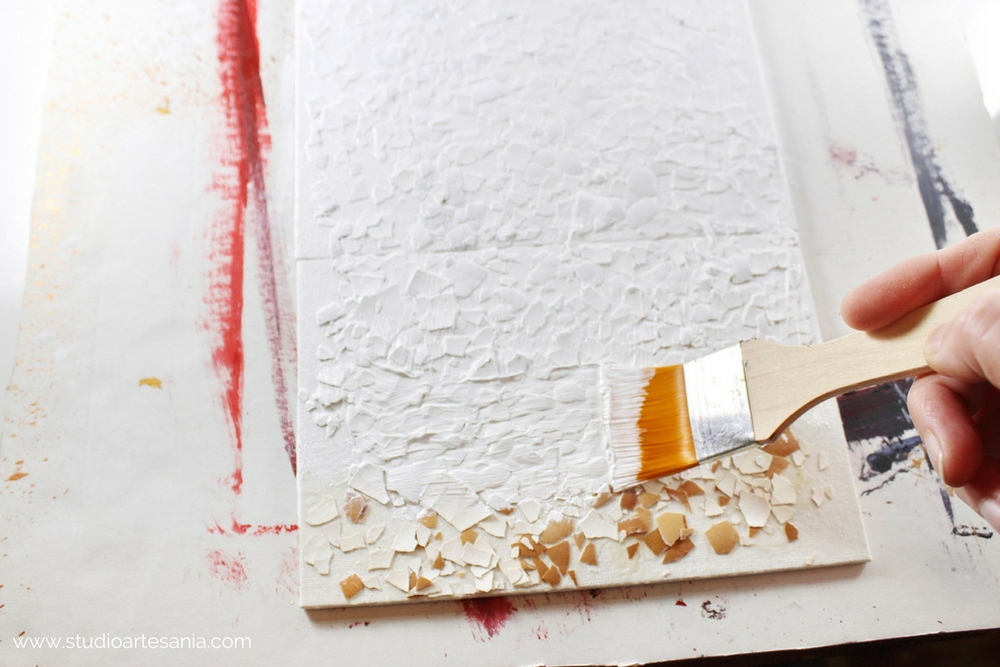 DIY Ombre texturized triptych painting - STUDIO ARTESANIA