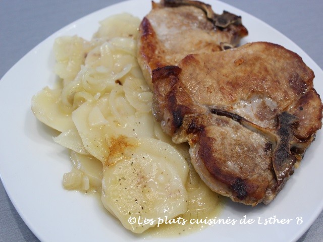 Les plats cuisinés de Esther B: Côtelettes de porc avec pommes de terre ...