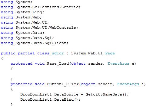 Technology Comes With Idea How To Bind Data To Dorpdownlist And Textbox Using Sqldatareader