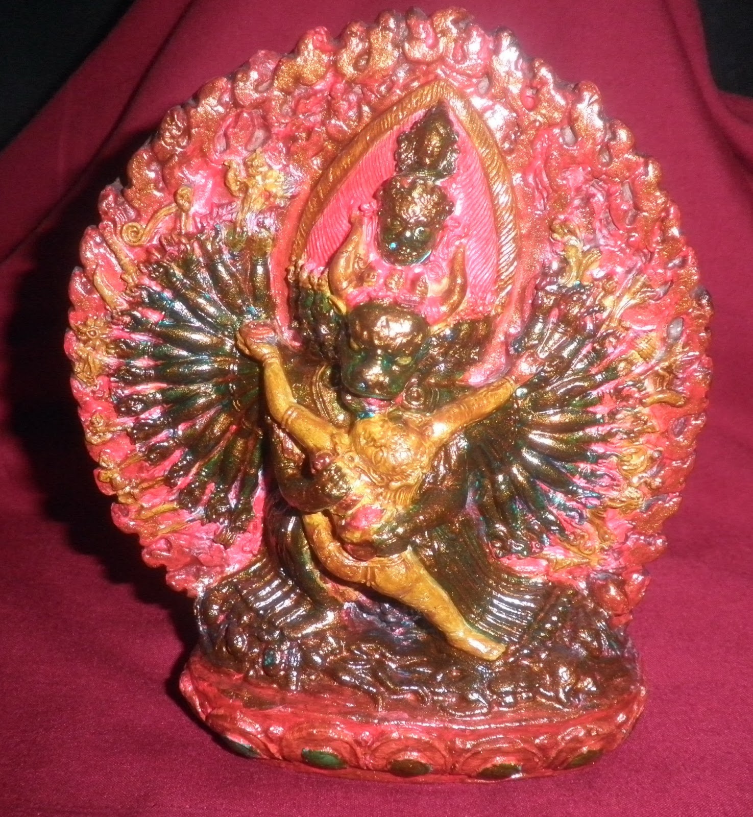 Tibetan Healing Amulet: Yamantaka Best Of The Best Tsa Tsa Statue