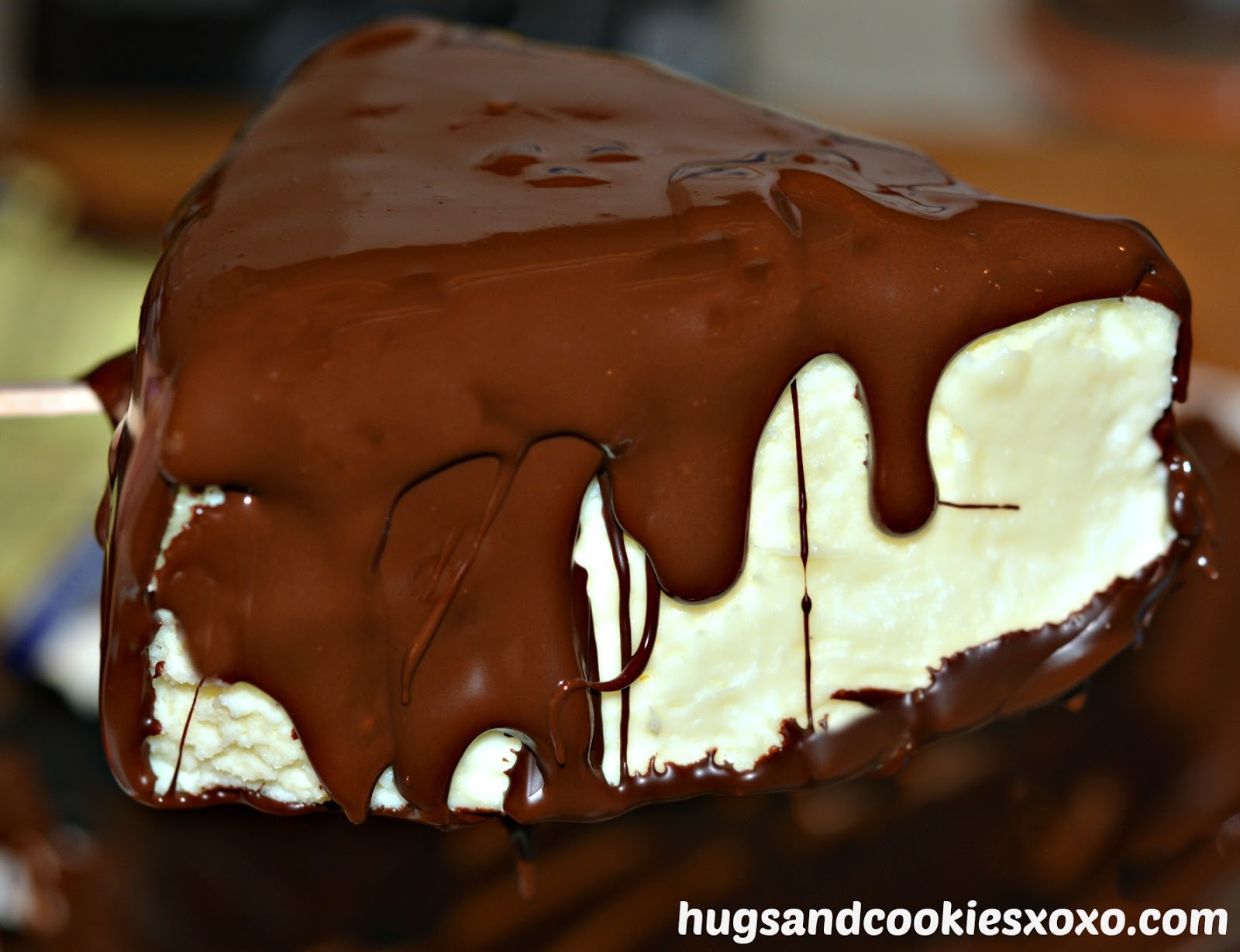 Chocolate Dipped Cheesecake on Sticks