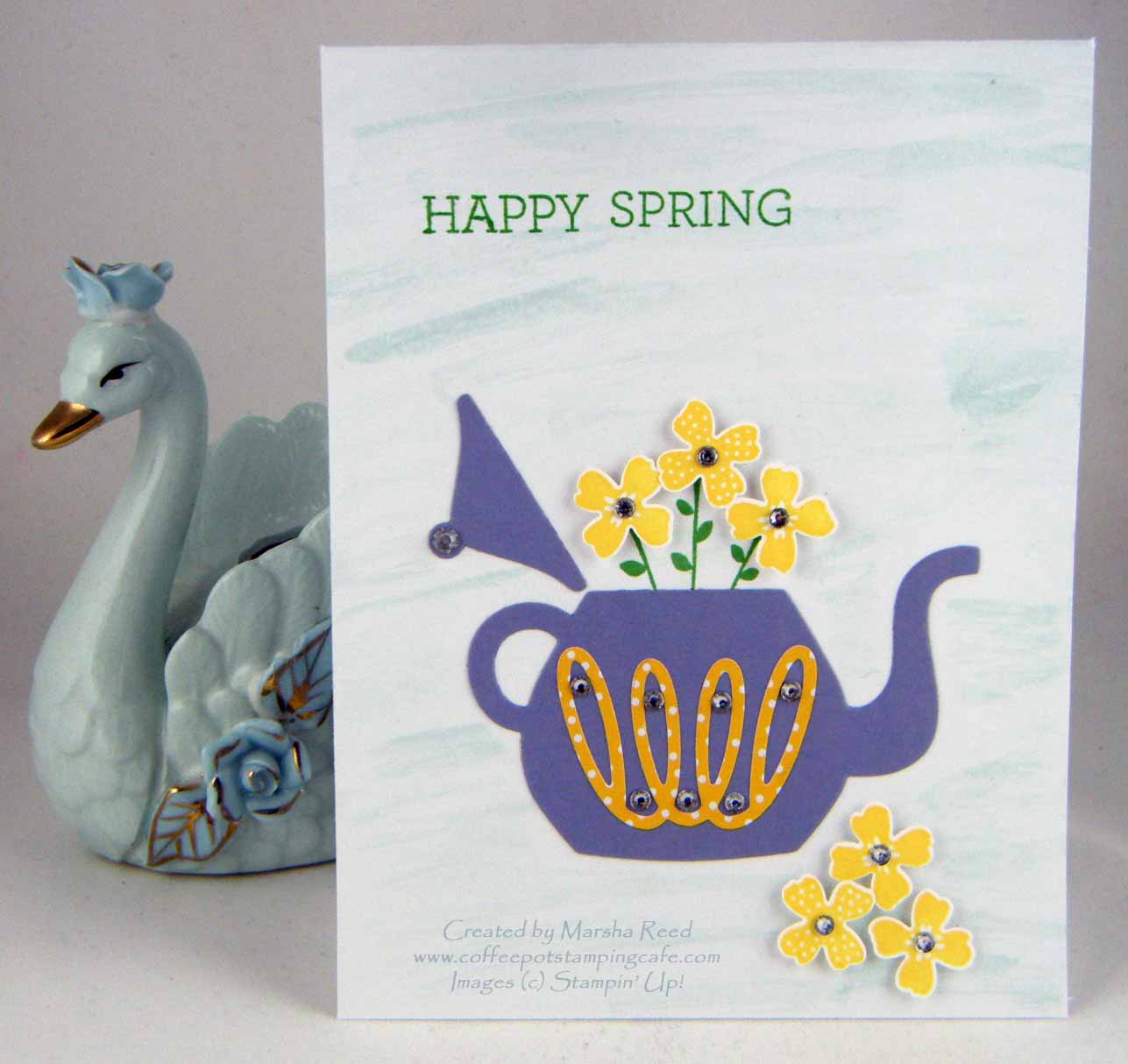 Coffee Pot Stamping Cafe: Happy Spring