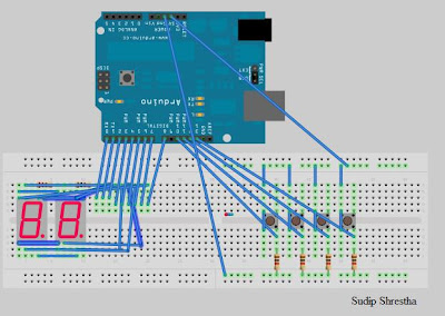 MyTechPost: Simple arduino project: Push-button Counter and Calculator
