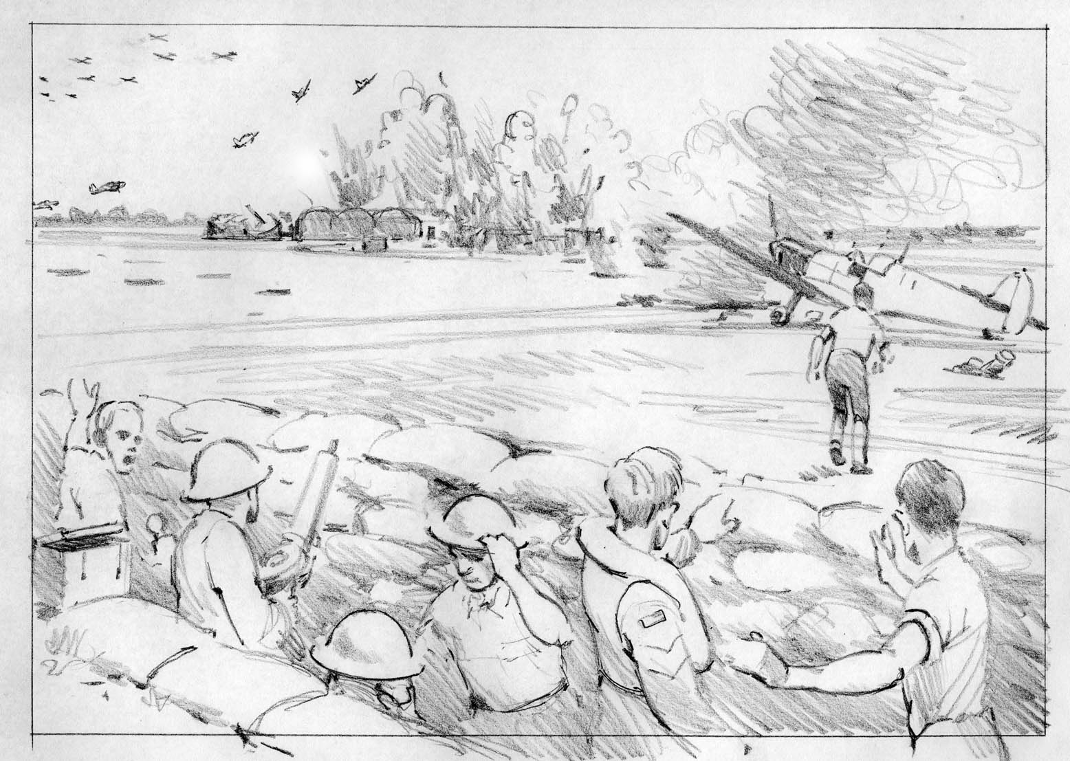 10mm Wargaming: Air Campaign: First Battlescene Sketches