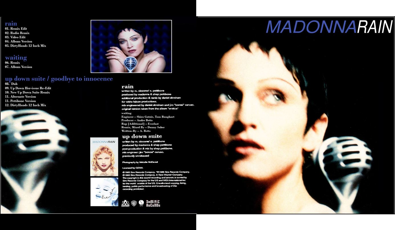 MA MADONNATHEQUE: MADONNA - Rain - CDSINGLE - 1993 - 2016