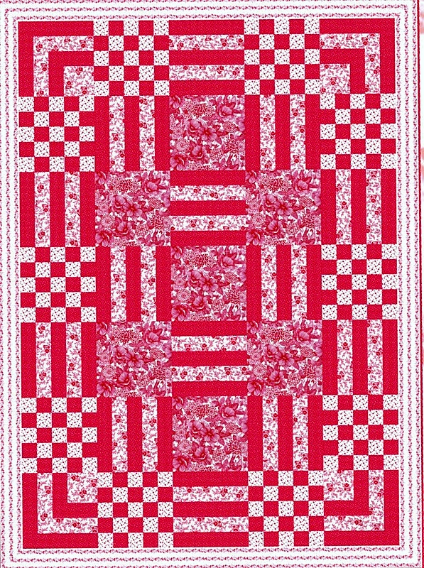 Quilt Inspiration: Free pattern day! Red and white quilts (part 1)